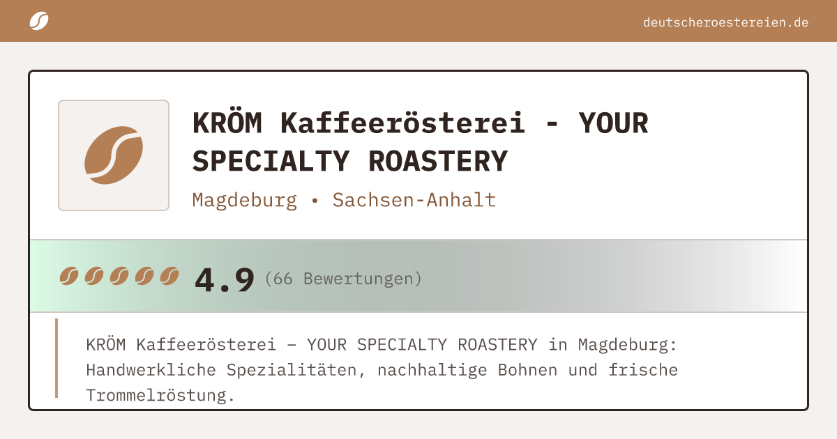 KRÖM Kaffeerösterei - YOUR SPECIALTY CAFÉ - Kaffeerösterei in Magdeburg | Handgerösteter Kaffee